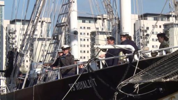 SEA CADETS ON TS ROYALIST INTERVIEWED FOR ITV NEWS - Sea Cadets